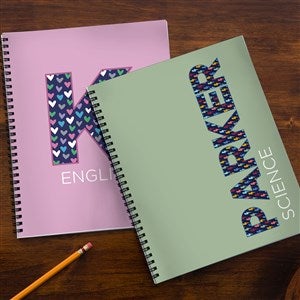 Pop Pattern Personalized Large Notebooks - Set of 2