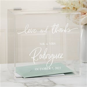 Classic Elegance Personalized Acrylic Card Box