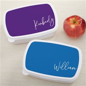 Trendy Script Personalized Lunch Box
