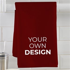 Design Your Own Personalized Hand Towel - Burgundy