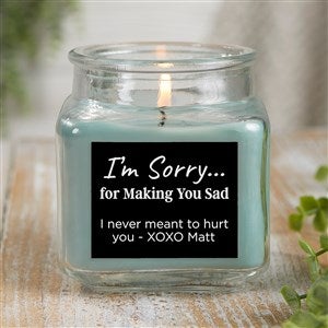 I'm Sorry… Personalized Scented Glass Candle Jar