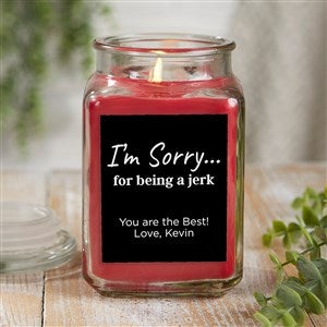 I'm Sorry… Personalized Scented Glass Candle Jar