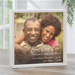 Photo Expression For Him Personalized LED Ivory Light Shadow Box- 10"x10"