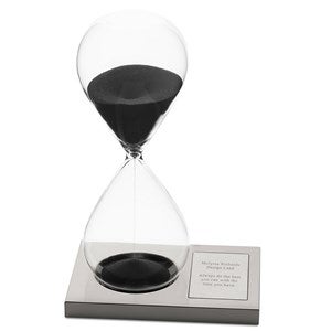 Engraved Glass Sand Timer Award