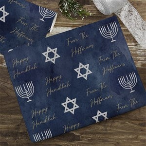 Love and Light Personalized Hanukkah Wrapping Paper Roll - 6ft Roll