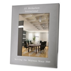 Engraved Office Tremont Gunmetal 8x10 Picture Frame- Vertical/Portrait