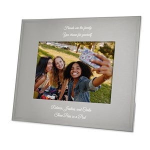 Engraved Friends Tremont Gunmetal 5x7 Picture Frame- Horizontal/Landscape