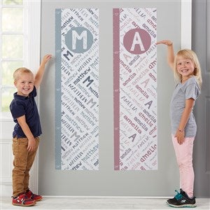 Youthful Name Personalized Wall Decal Growth Chart
