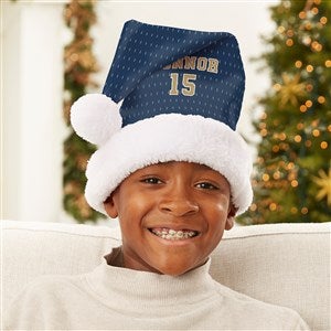 Sports Jersey Personalized Santa Hat - Youth