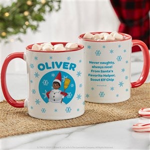 The Elf on the Shelf Snowball Personalized Christmas Mug - 11 oz - Red