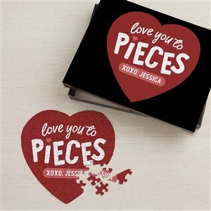Love You to Pieces Personalized Valentine's Day Mini Heart Puzzle