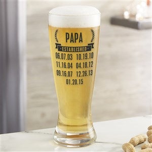 Date Established Printed 23oz. Pilsner Glass