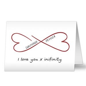 I Love You Infinity Personalized Greeting Card