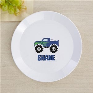 Construction & Monster Trucks Personalized Kids Plate