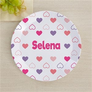 Hearts Personalized Kids Dinnerware