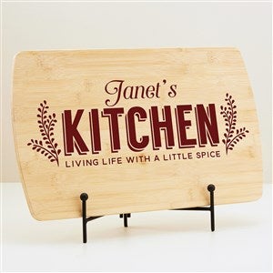 Her Kitchen Personalized Wood Cutting Board