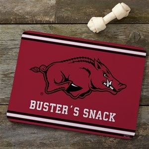 NCAA Arkansas Razorbacks Personalized Pet Food Mat