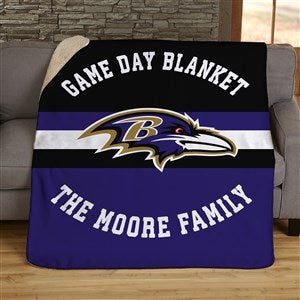 NFL Classic Baltimore Ravens Personalized Blankets