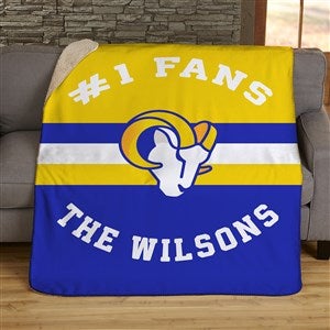NFL Classic Los Angeles Rams Personalized Blankets