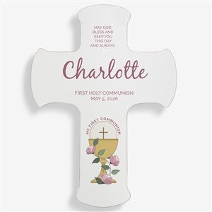 First Communion Icons Personalized Cross - 8x12