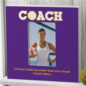 Coach Personalized 4x6 Box Frame- Vertical