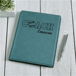 Coach Personalized Junior Padfolio - Teal
