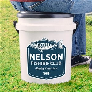 Fishing Club Personalized Five Gallon Bucket Seat