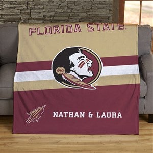 NCAA Stripe FSU Seminoles Personalized Blankets