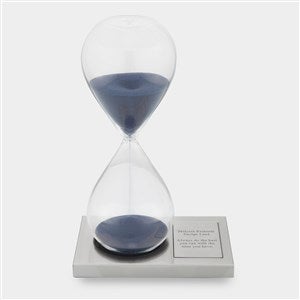 Engraved Navy Hour Glass Timer
