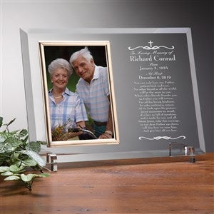 Memorial Sentiment Engraved Glass Frame