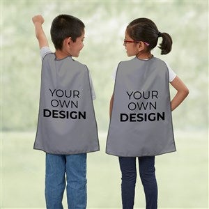 Design Your Own Personalized Kids Cape - Grey
