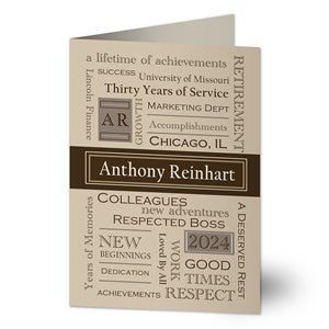 My Retirement Personalized Greeting Card