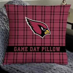 NFL Arizona Cardinals Plaid Personalized Throw Pillow