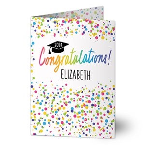 Colorful Graduation Personalized Greeting Card