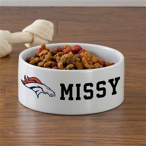 NFL Denver Broncos Personalized Dog Bowl - Large