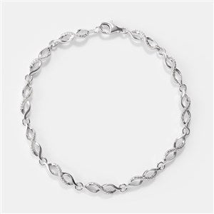 Diamond and Sterling Silver Infinity Bracelet