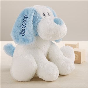 Embroidered Plush Puppy - Blue