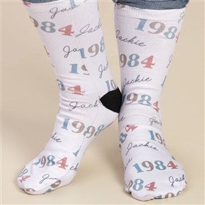Birthday Year Personalized Adult Socks