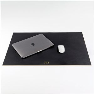 Personalized Leather Desk Blotter-Black