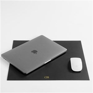 Personalized Leather Portable Desk Mat-Black