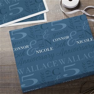 Eternal Love Personalized Anniversary Wrapping Paper
