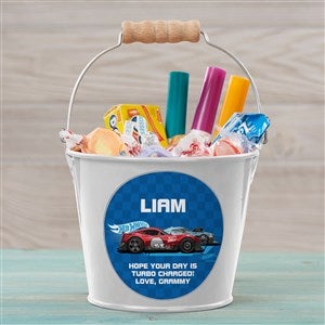 Hot Wheels Personalized Metal Treat Bucket