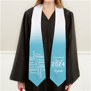 Repeating School Memories Personalized Graduation Stole