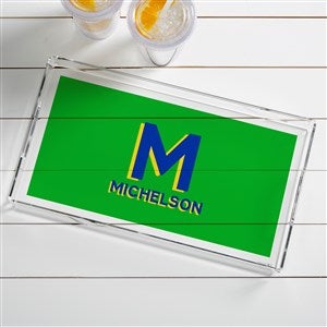 Shadow Monogram Personalized Acrylic Serving Tray