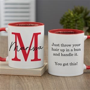 Simple Signature Personalized Coffee Mug - Red