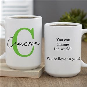 Simple Signature Personalized Coffee Mug - Large