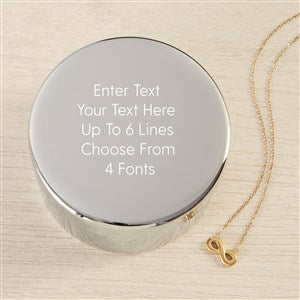 Write Your Own Personalized Round Jewelry Box Gift Set with Infinity ...