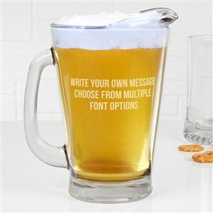 Write Your Own Personalized Beer Pitcher
