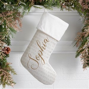 Yuletide Repeating Name Personalized Christmas Stockings
