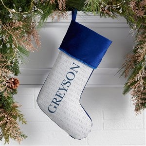 Yuletide Repeating Name Personalized Christmas Stockings